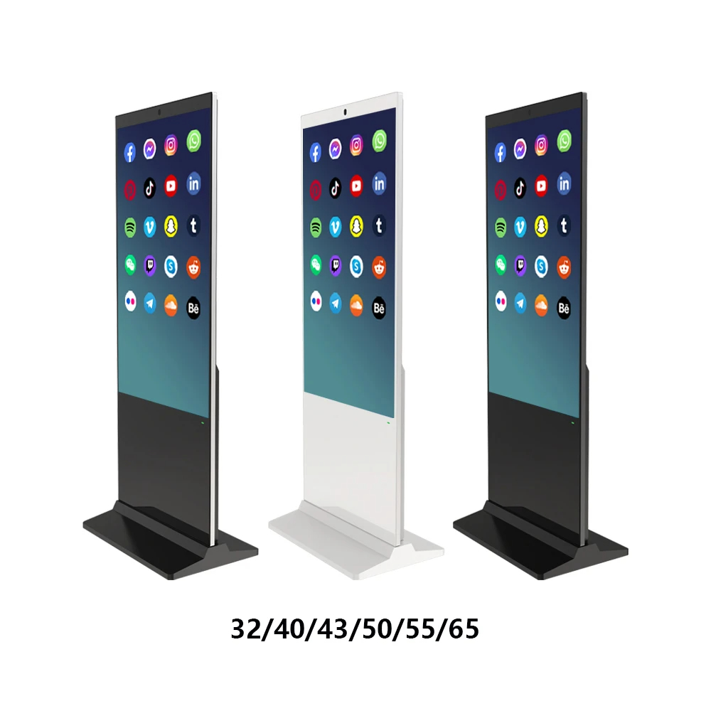 Indoor Shopping Mall LCD Display Floor Standing Digital Signage Totem ...